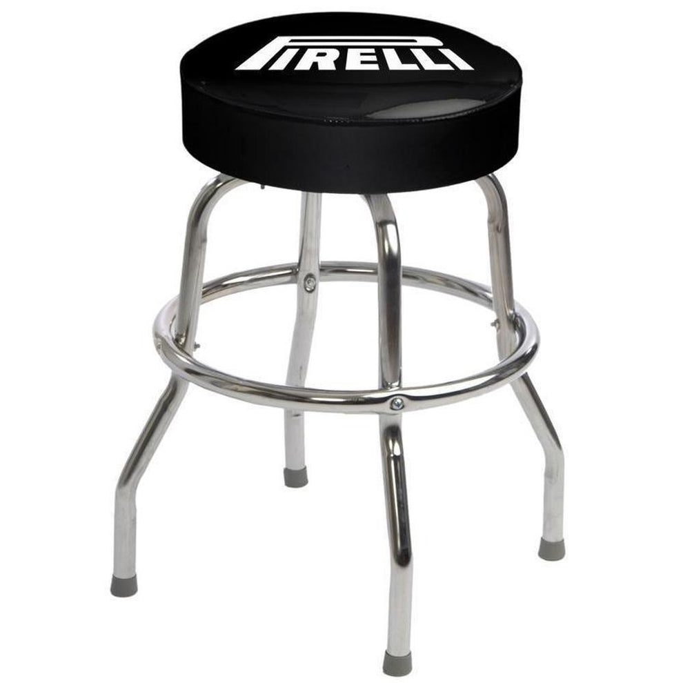 Chrome Frame Single Ring Logo Bar Stool - Richardson Model 1950 ...